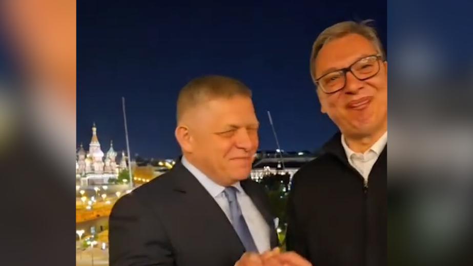 Вучич поделился видео с Фицо с подписью «сербы и словаки — братья навек»