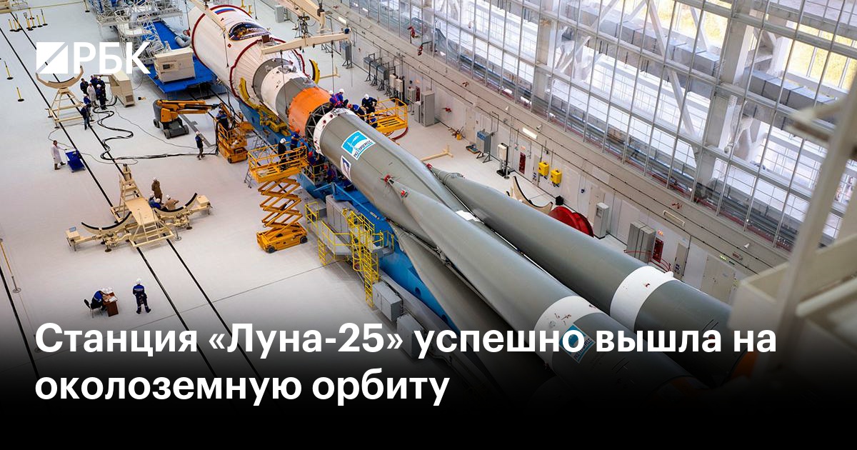 Станция «Луна-25» успешно вышла на околоземную орбиту — РБК