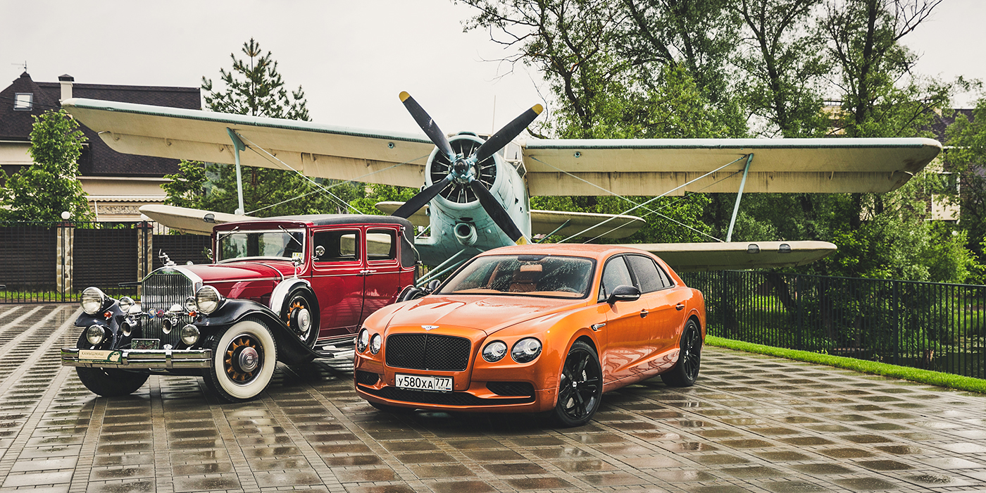 Большая разница. Bentley Flying Spur против Pierce-Arrow Model 54 ...